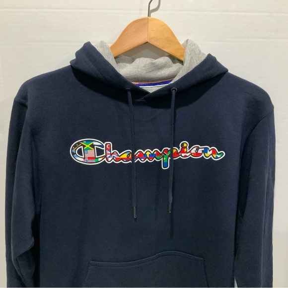 Champion | Shirts | Champion Unisex Hooded Pullover Flag Mosaic Cursive ...